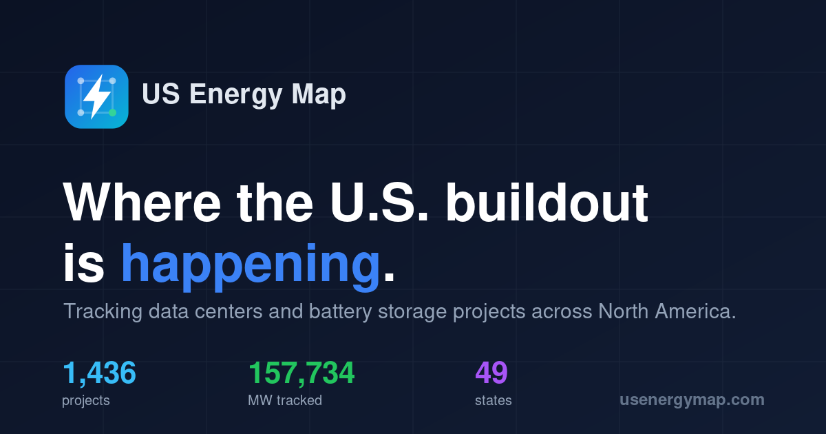 Explore Data Centers & Battery Storage by State and Operator — US ...